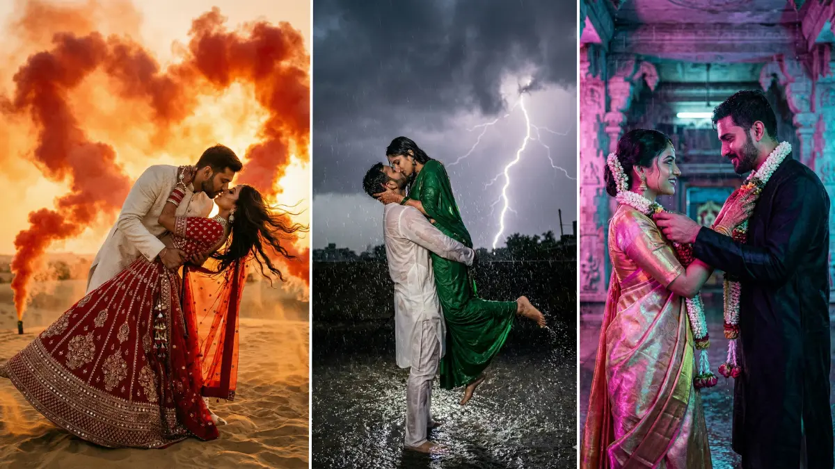 13 Beautiful Pre-Wedding AI Prompts For Indian Couples